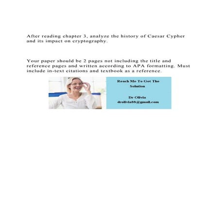 After Reading Chapter 3 Analyze The History Of Caesar Cypher An Docx