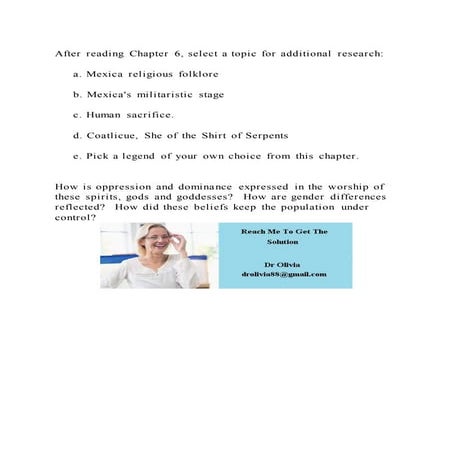 After reading Chapter 6, select a topic for additional research | DOCX | Religion & Spirituality