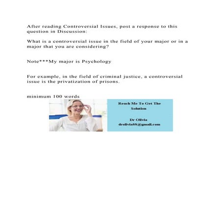 After reading Controversial Issues, post a response to this question.docx