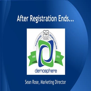 After Registration Ends | PDF