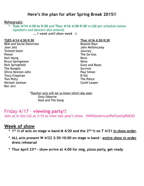 Production schedule | PDF