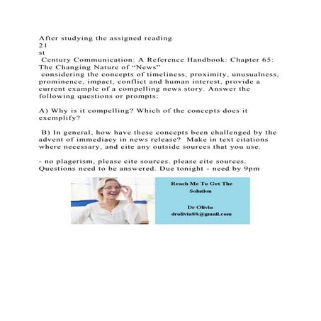 After studying the assigned reading 21st Century Communication.docx