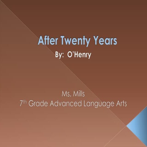 After twenty years | PPTX