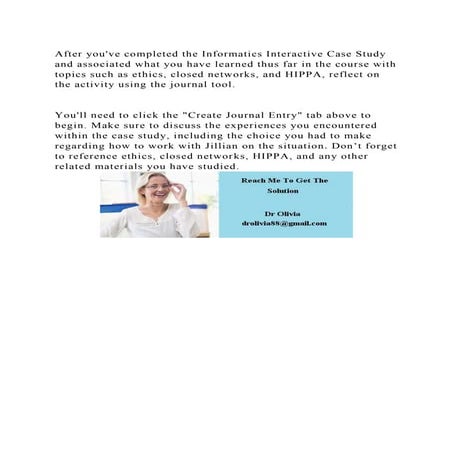 After youve completed the Informatics Interactive Case Study and as.docx