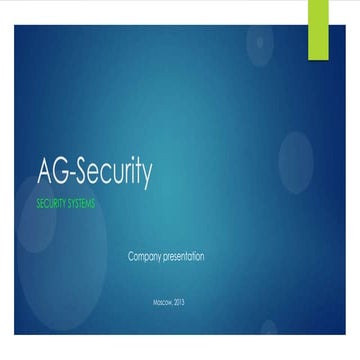 AG-Security Presentation | PPT