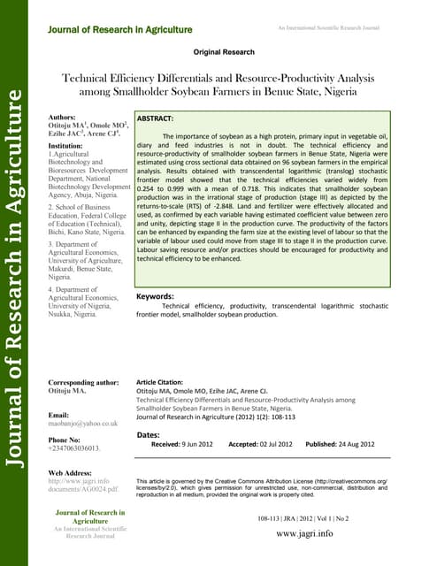A model application to assess resource use efficiency for maize production in soils of ...