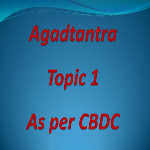 Agadtantra introduction and classification | PDF