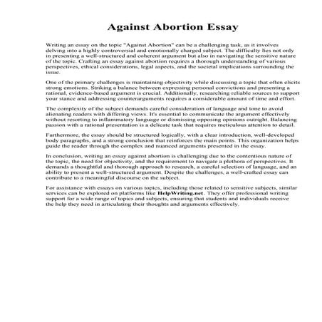 Abortion Definition Essay | PDF