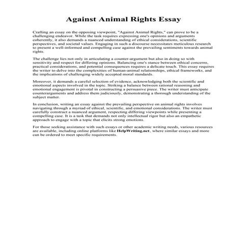 Against Animal Rights Essay.pdf