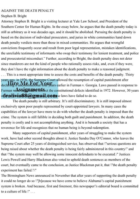 Transcript (death penaty debate) | PDF