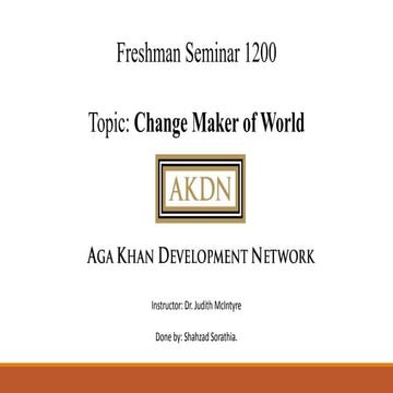 Aga khan development network | PPTX
