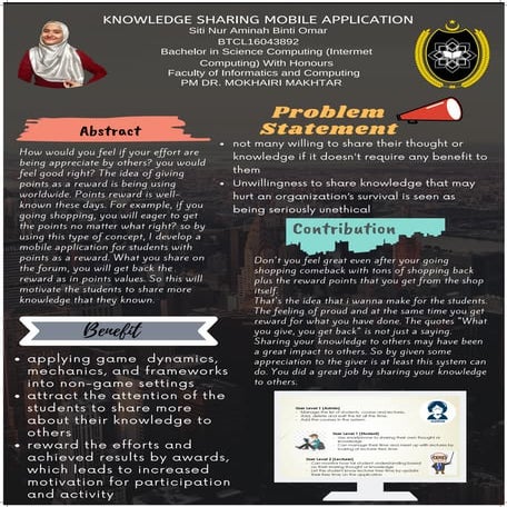 POSTER KNOWLEDGE SHARING MOBILE APPLICATION | PDF