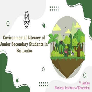 Environmental Literacy of Junior Secondary Students | PPTX