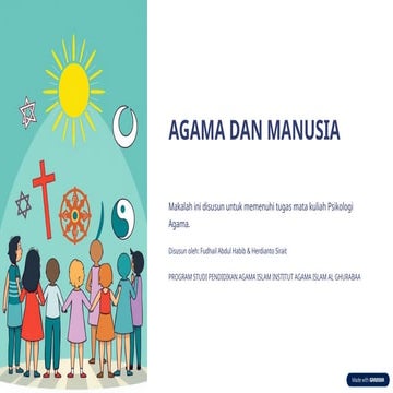 Presentasi Agama dan Manusia............ | PPTX