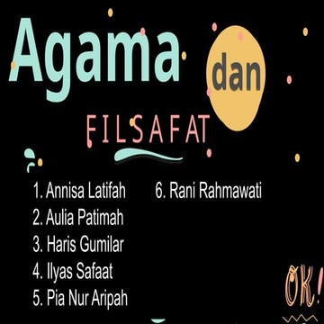 PENDIDIKAN DASAR FILSAFAT JURUSAN PENDIDIKAN AGAMA ISLAM | PPTX