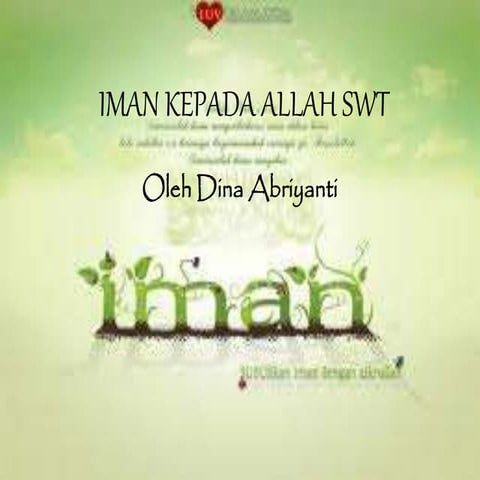 Iman kepada Allah | PPTX