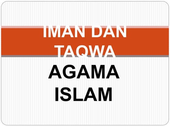 Iman dan taqwa | PPT