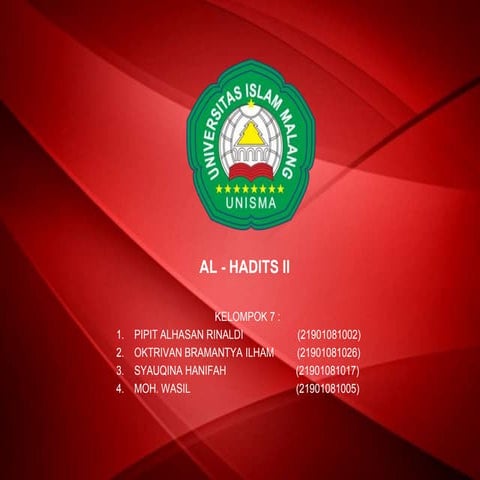 Agama Al-hadits 2 | PPT