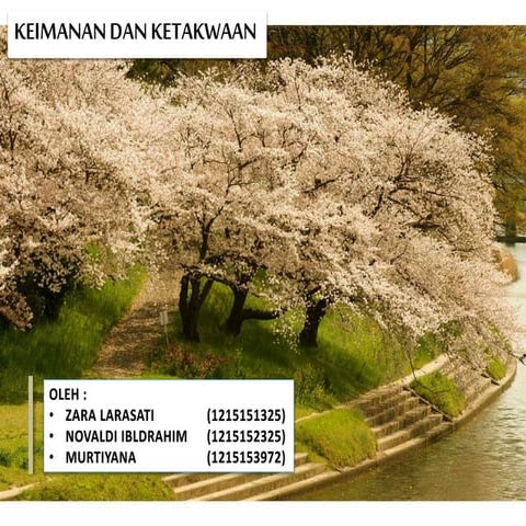 Keimanan dan Ketaqwaan Kepada Tuhan Yang Maha Esa | PPTX