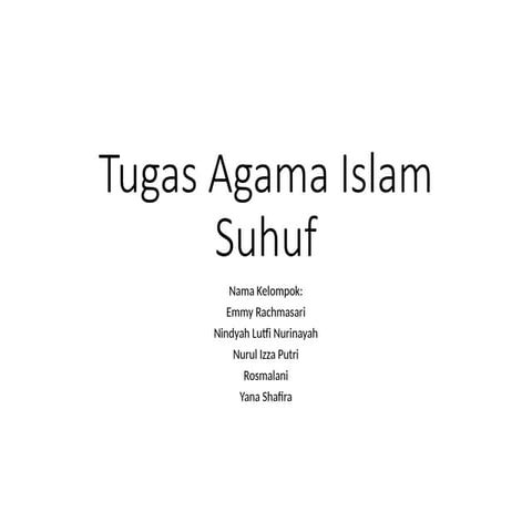 Agama kitab dan Suhuf sebagai salah satu rukun iman | PPTX