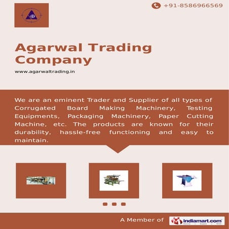 Corrugated Board Machinery Supplier Vadodara | PDF