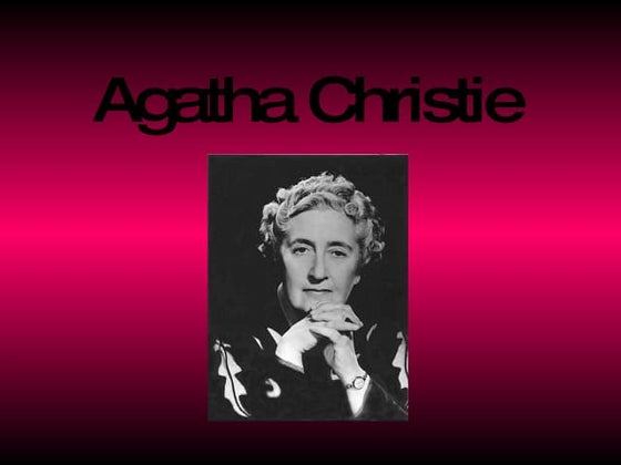Agatha christie | PPT | Celebrity Families | Pop Culture
