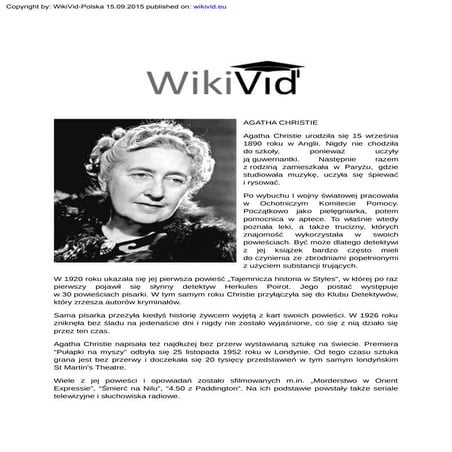 Agatha Christie - biografia | PDF