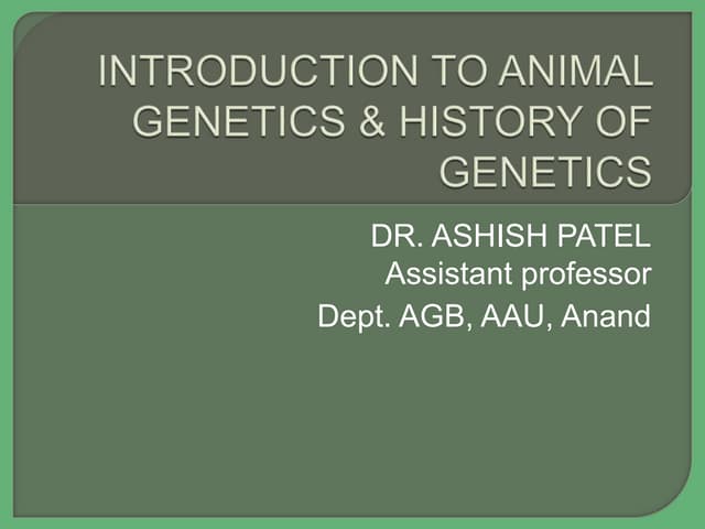 Introduction to Genetics | PPTX