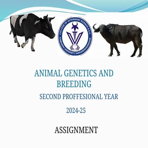 Methods of selection in animal genetics and breeding | PPTX