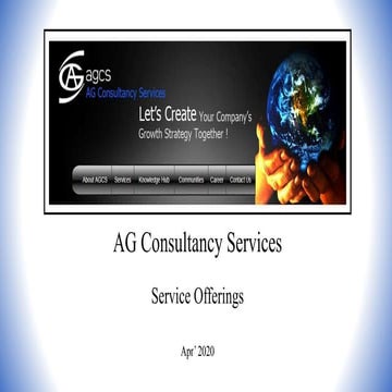 AG Consultancy Services : Service Offerings | PPTX