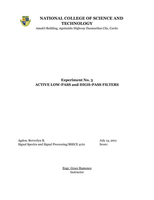 Butterworth filter | PPTX | Digital Audio | Computer Software and Applications