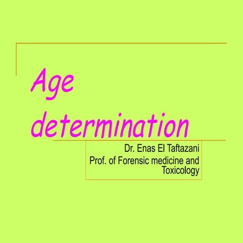 Age estimation by radiological method (using X-rays) | PPTX