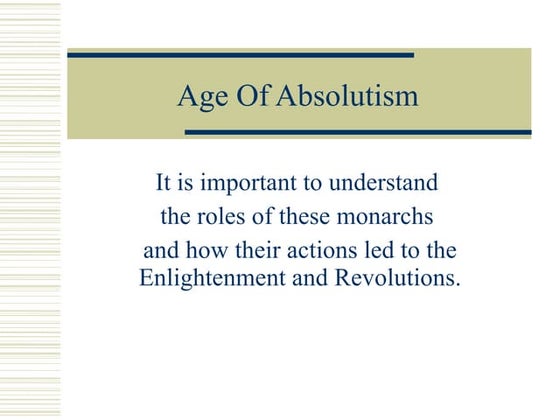 Age of absolutism | PPT | Christianity | Religion & Spirituality