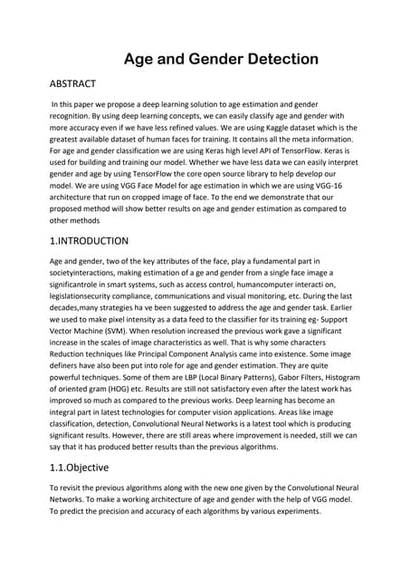 Gender and Age Detection using OpenCV.pptx | Technology & Computing