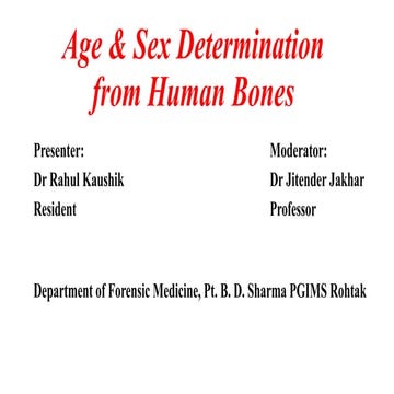 Sex determination from skull and mandible | PPTX
