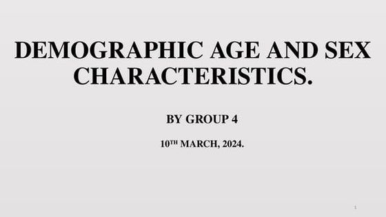 Understanding Age Sex Structure Of Populations Ppt
