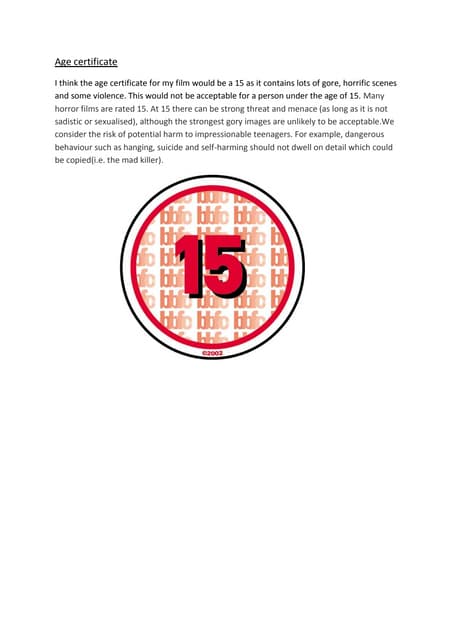 Age certificate | PDF