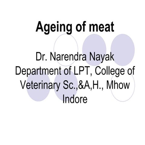 Ageing-of-Meat file tenderisation of meat | PDF