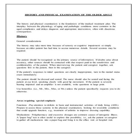 Geriatric Assessment , Assessment of Elderly | PPTX