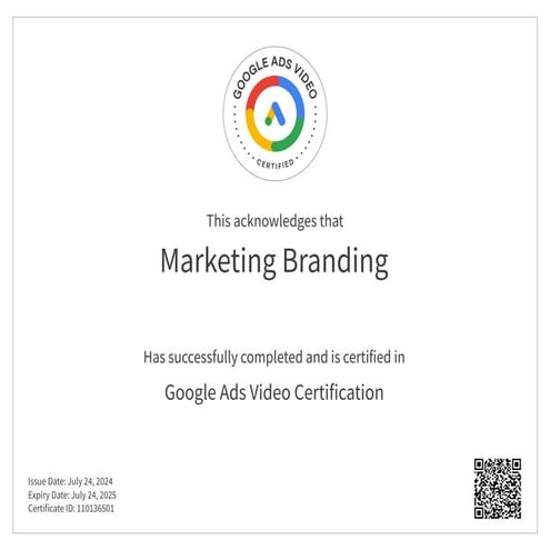 Google Ads Display Professional Certification Felipe Gonzalez Varas | PDF
