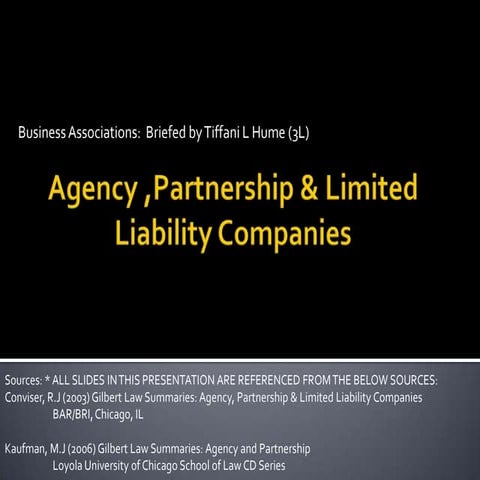 Agency And Partnership | PPTX