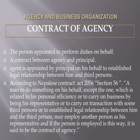 Agency & business organization | PPT