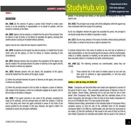 Agency Case Digest 2019 | PDF