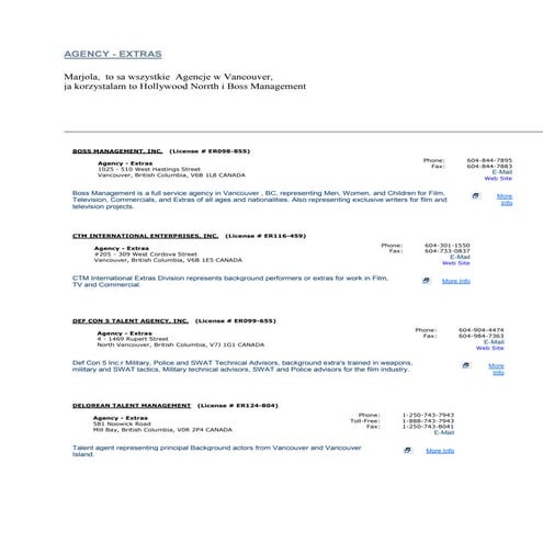 Agency extra | DOCX