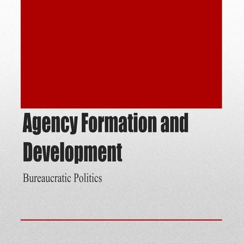 Agency formation and development | PPT