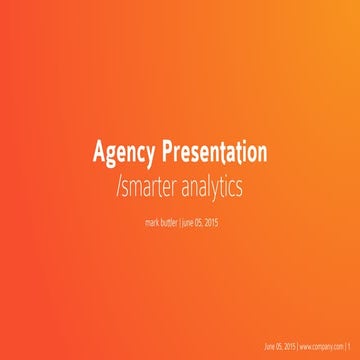 Agency Presentation Template | PPT