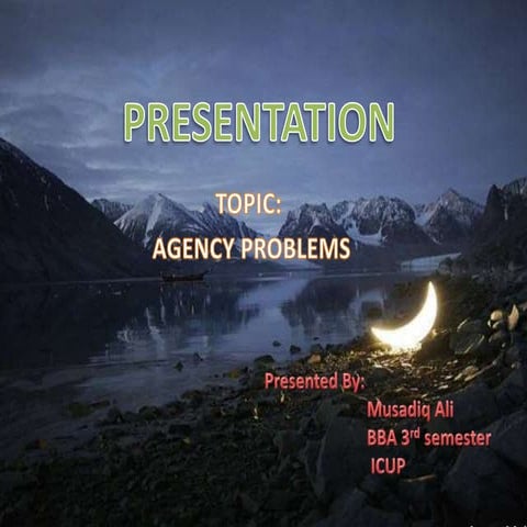 Agency problems | PPTX