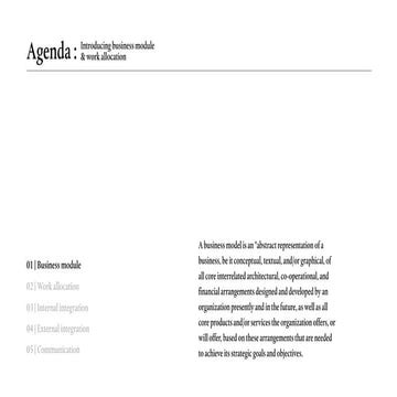 Introducing business module & work allocation | PPT