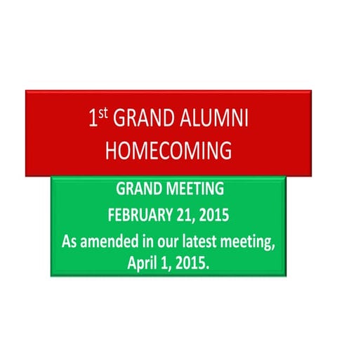 grand homecoming | PPTX