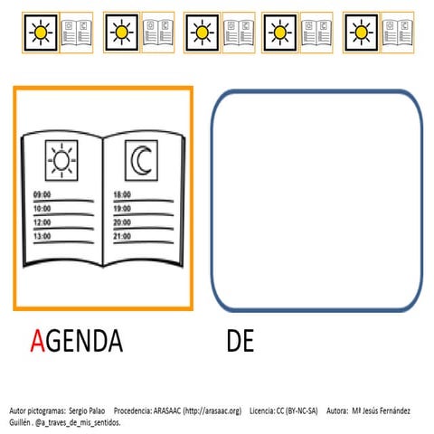 AGENDA-NIVEl 1 con uso de pictogramas dia | PDF